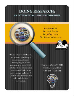 Upcoming International Studies Research Symposium | International Studies